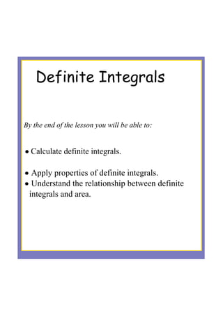 Ib maths sl definite integrals | PDF