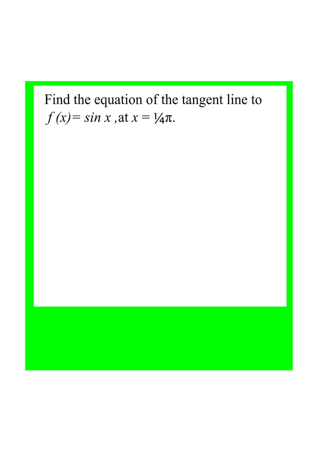 Ib maths sl derivatives of transcendental functions | PDF