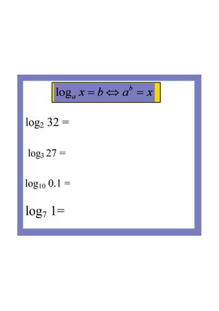 Ib maths sl logarithms definition | PDF