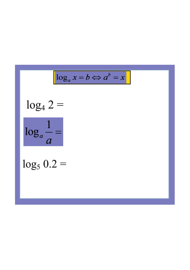 Ib maths sl logarithms definition | PDF
