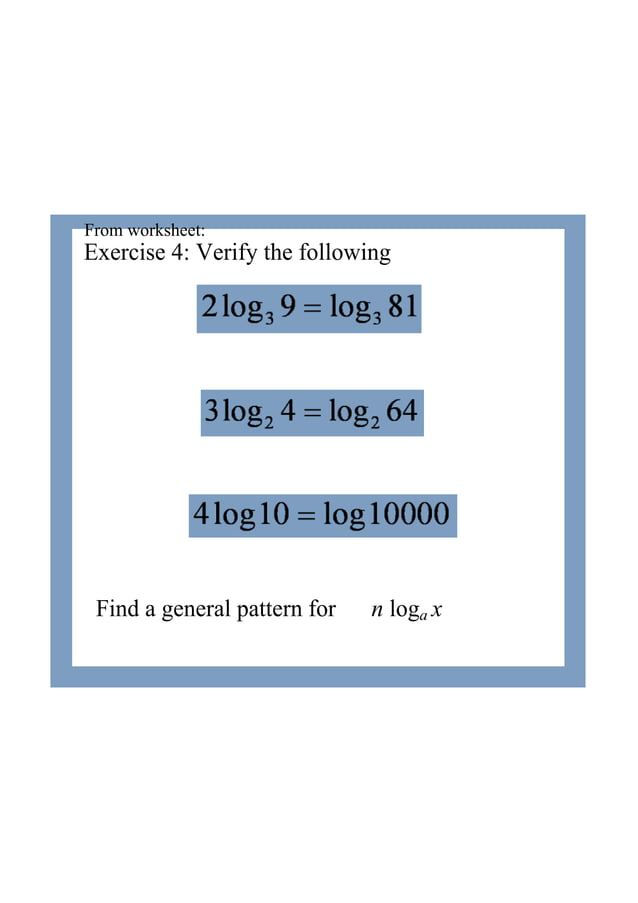 Ib maths sl logarithms laws | PDF