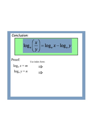 Ib maths sl logarithms laws | PDF