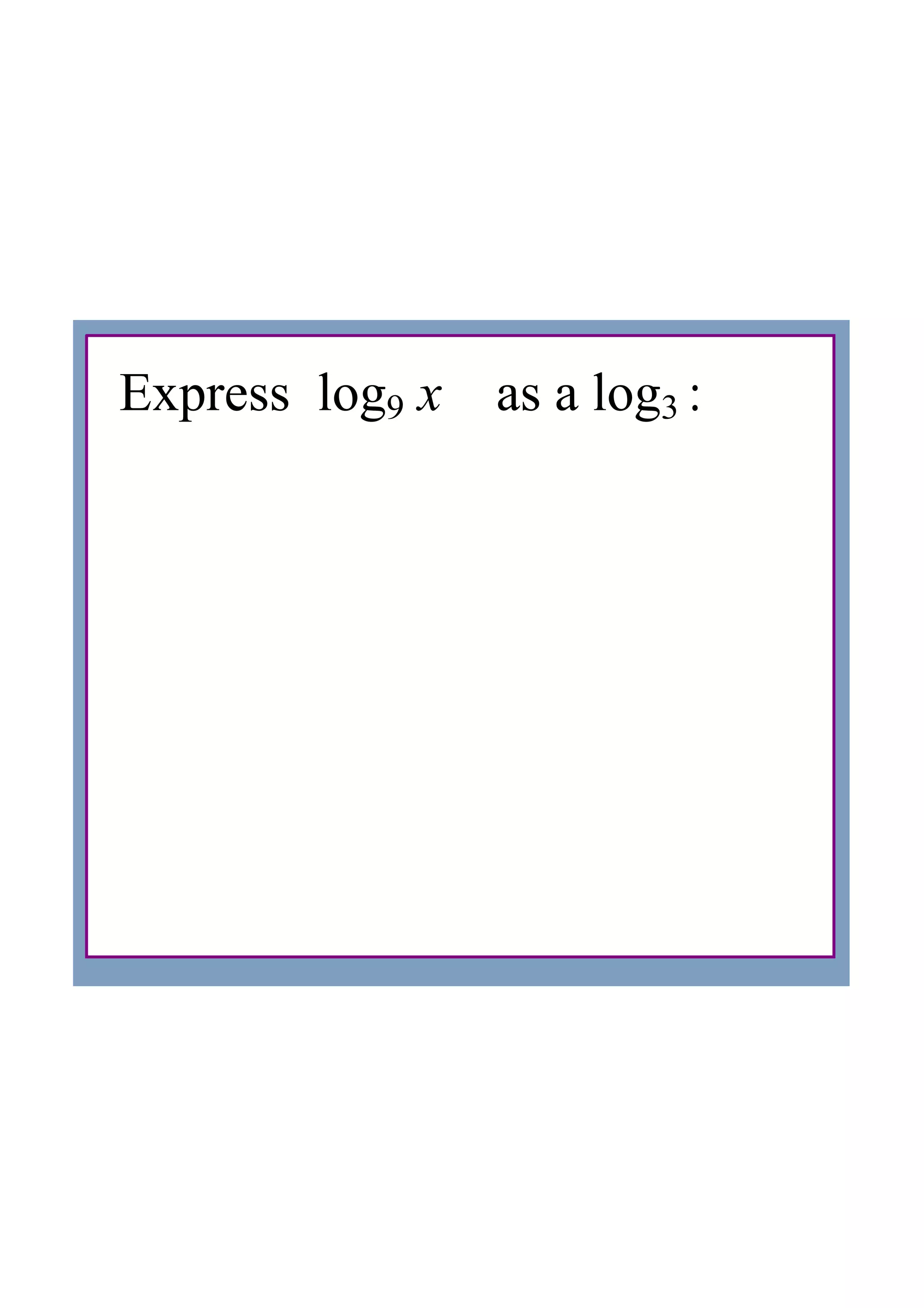 Ib maths sl log change of base | PDF