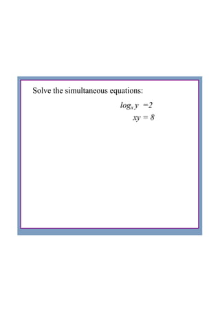 Ib maths sl log change of base | PDF