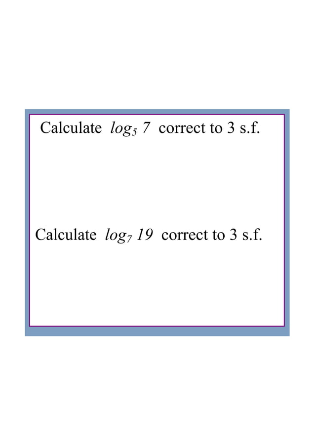 Ib maths sl log change of base | PDF