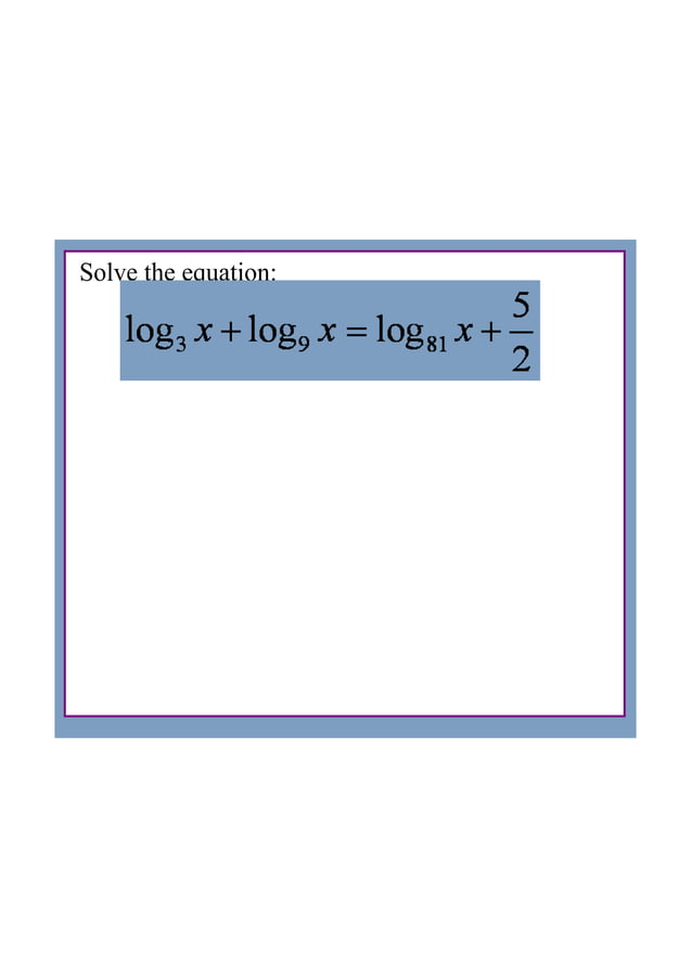 Ib maths sl log change of base | PDF