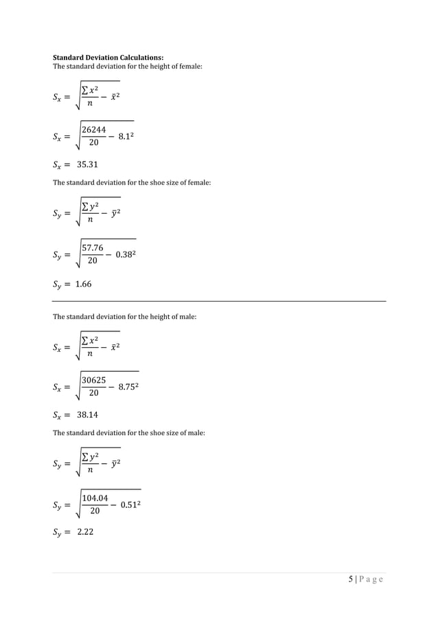 Math Internal Assessment | DOCX | Foot Health | Diseases and Conditions