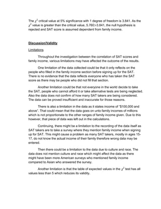 Ib math studies internal assessment final draft | DOCX