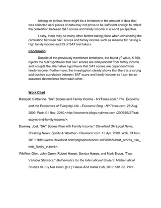 Ib math studies internal assessment final draft | DOCX