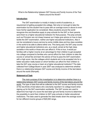 Ib math studies internal assessment final draft | DOCX