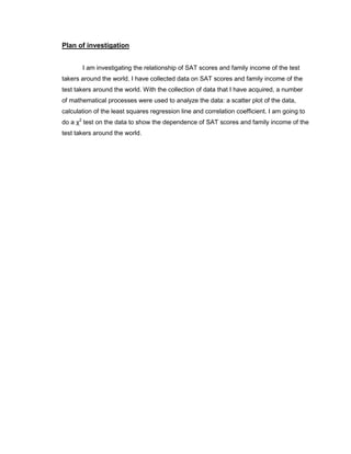 Ib math studies internal assessment final draft | DOCX