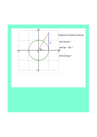 IB Maths unit circle exact values | PDF