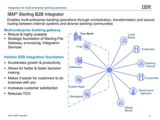 Ibm b2 b integration gateway banking deck v7 121114 | PPT