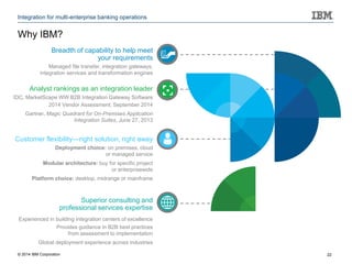 Ibm b2 b integration gateway banking deck v7 121114 | PPT
