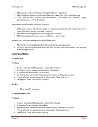 IBM B2B segments | PDF | Cloud Computing | Internet