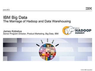 Ibm big data ibm marriage of hadoop and data warehousing | PDF