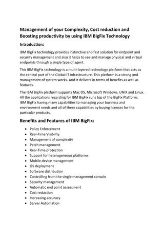 IBM BigFix Online Training | PDF | Operating Systems | Computer Software and Applications