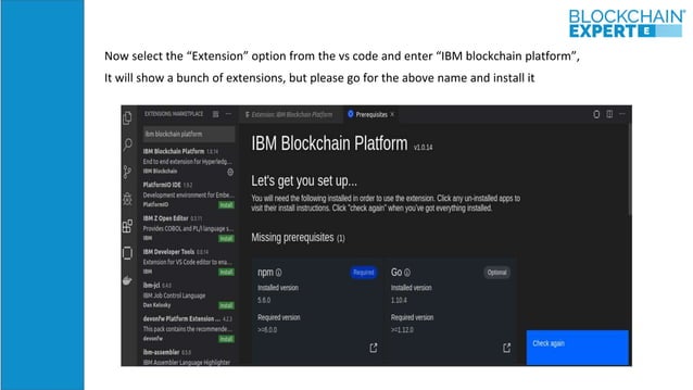 Ibm Blockchain Platform For Hyperledger Fabric Using Vs Code Ppt