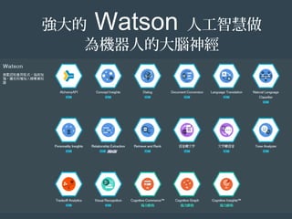 IBM Bluemix 物聯新世界 Future with Robot | PPT