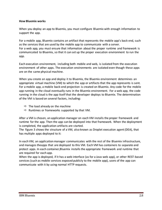 Ibm bluemix | DOCX | Cloud Computing | Internet