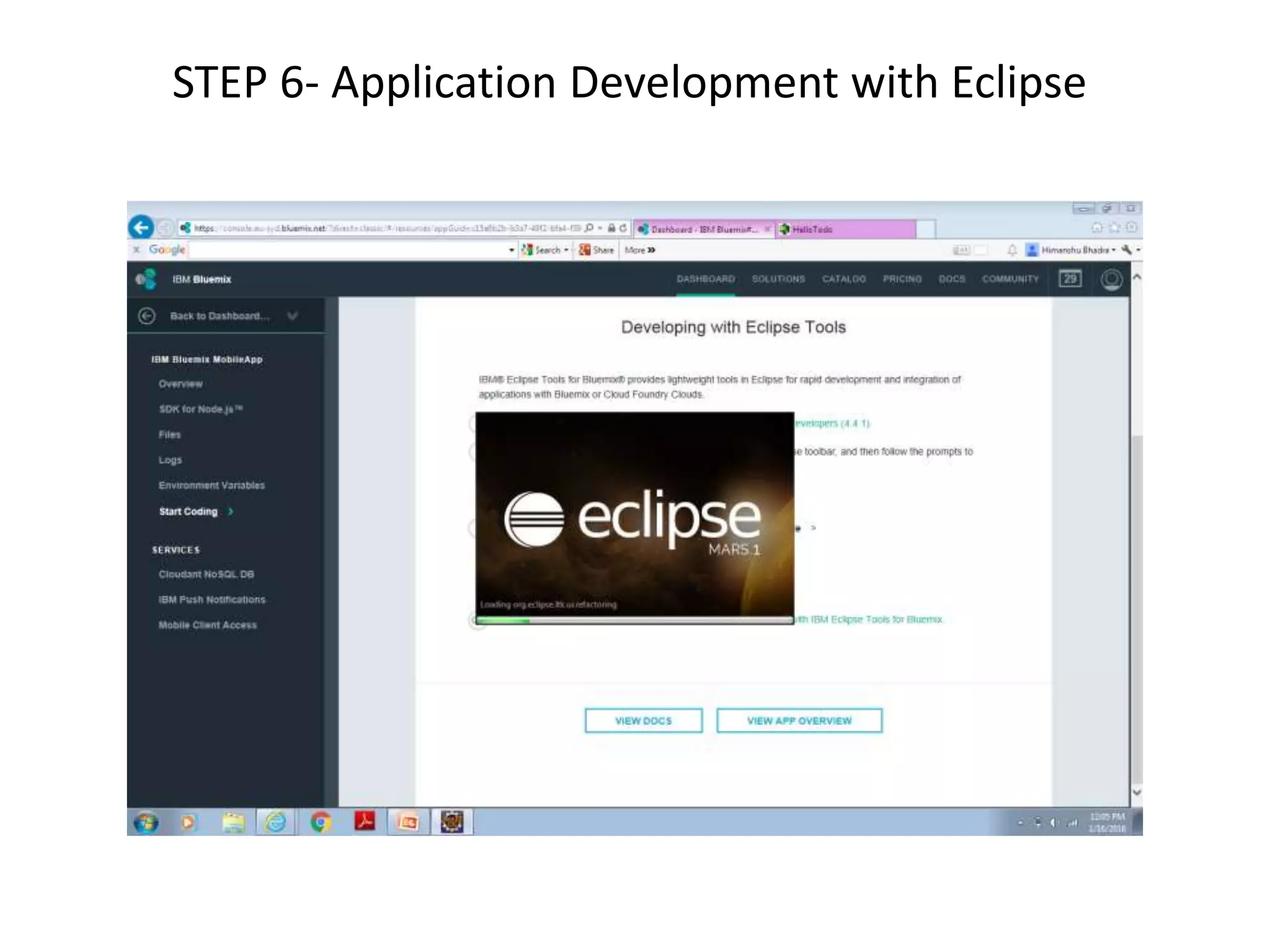 IBM Bluemix Cloud Platform Application Development with Eclipse IDE | PPT | Free Download