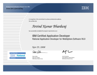 IBM Certified Application Developer | PPT