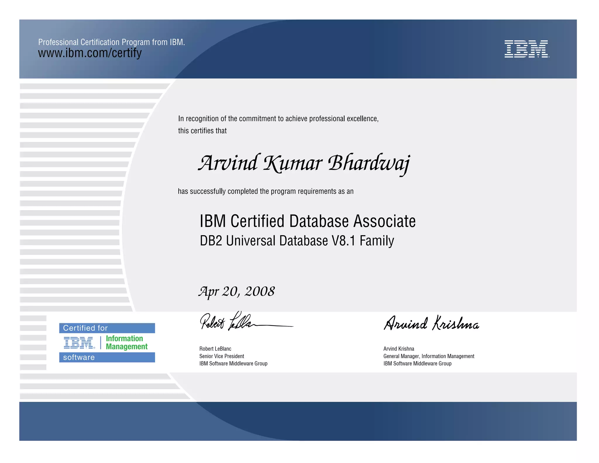 IBM Certified Database Associate | PPT
