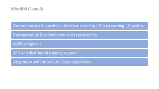 IBM Cloud Artificial Intelligence : A Comprehensive Overview | PPTX