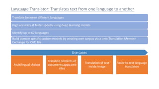 IBM Cloud Artificial Intelligence : A Comprehensive Overview | PPTX