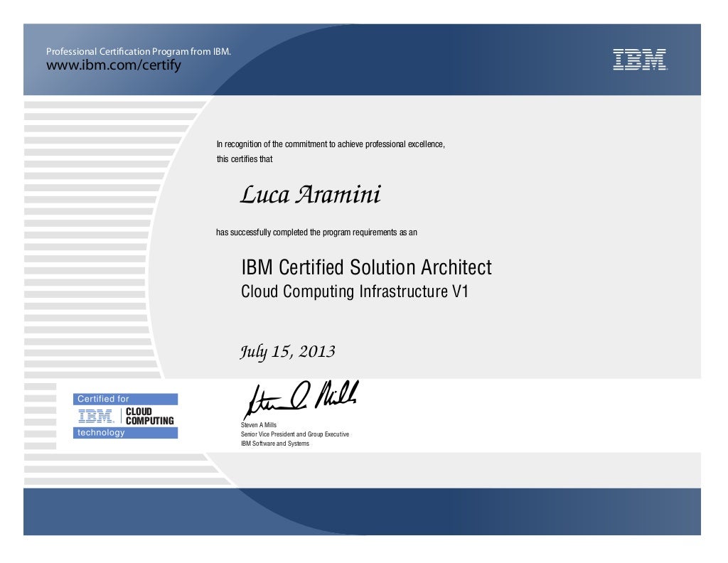 IBM Certified Solution Architect - Cloud Computing Infrastructure V1 | PPT