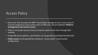 IBM Cloud Object Storage | PPTX