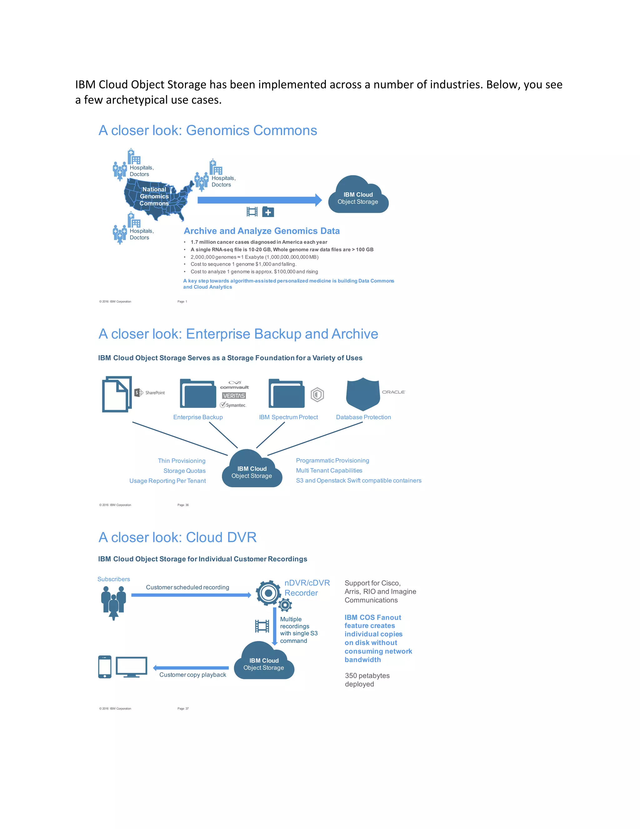 Ibm cloud object storage industry workloads | PDF