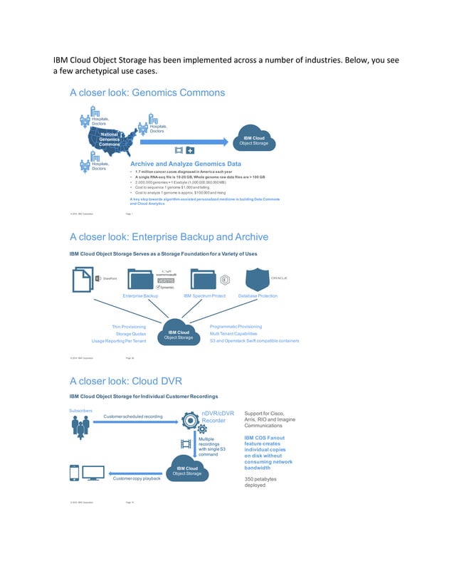 Ibm Cloud Object Storage Industry Workloads Pdf