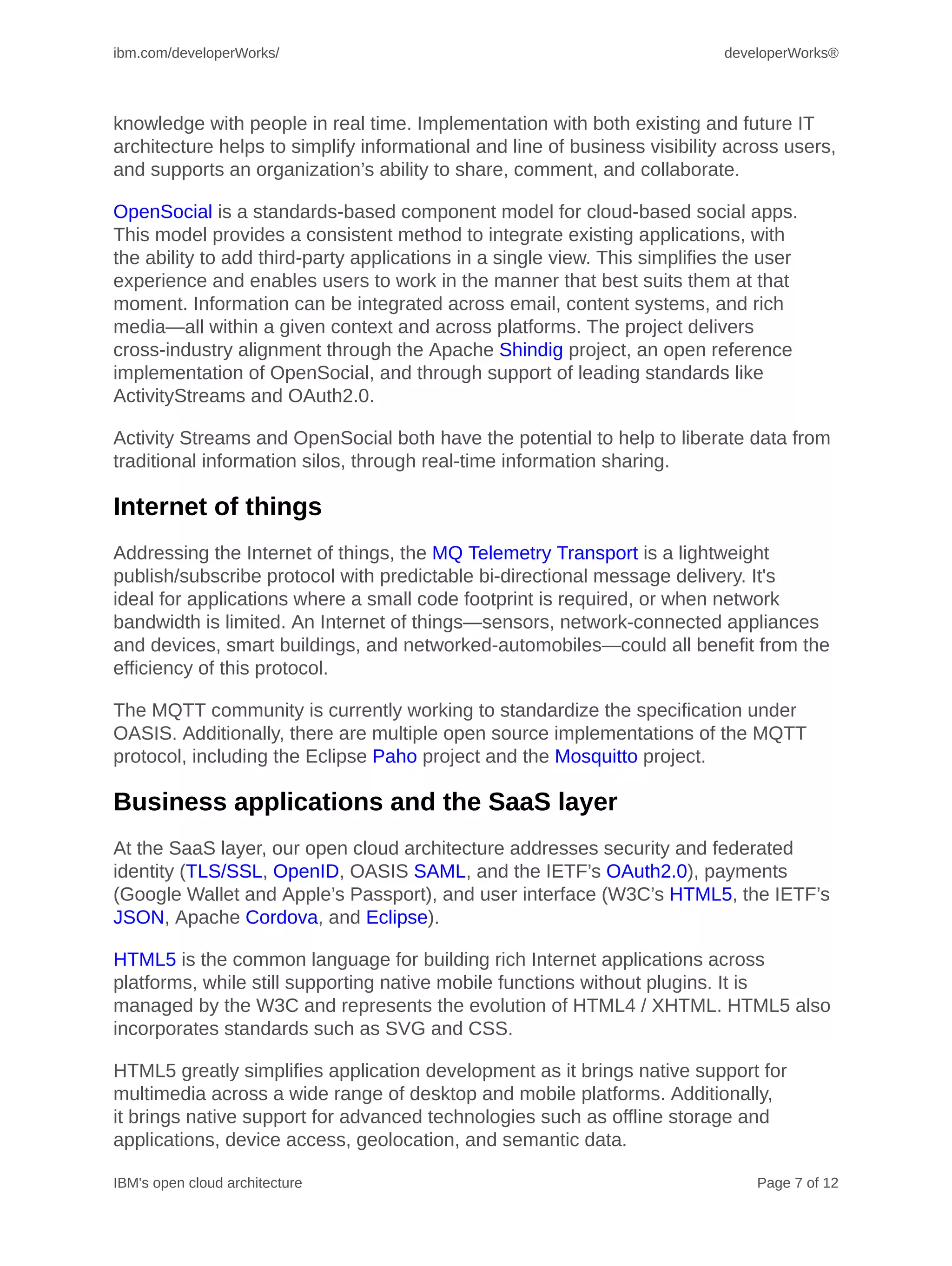 Ibm cloud open architecture | PDF