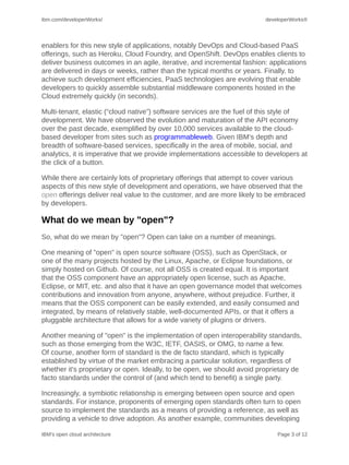 Ibm cloud open architecture | PDF