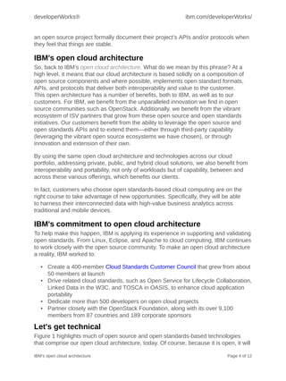 Ibm cloud open architecture | PDF