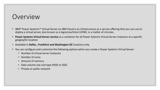 IBM Cloud PowerVS - AIX and IBM i on Cloud | PPT
