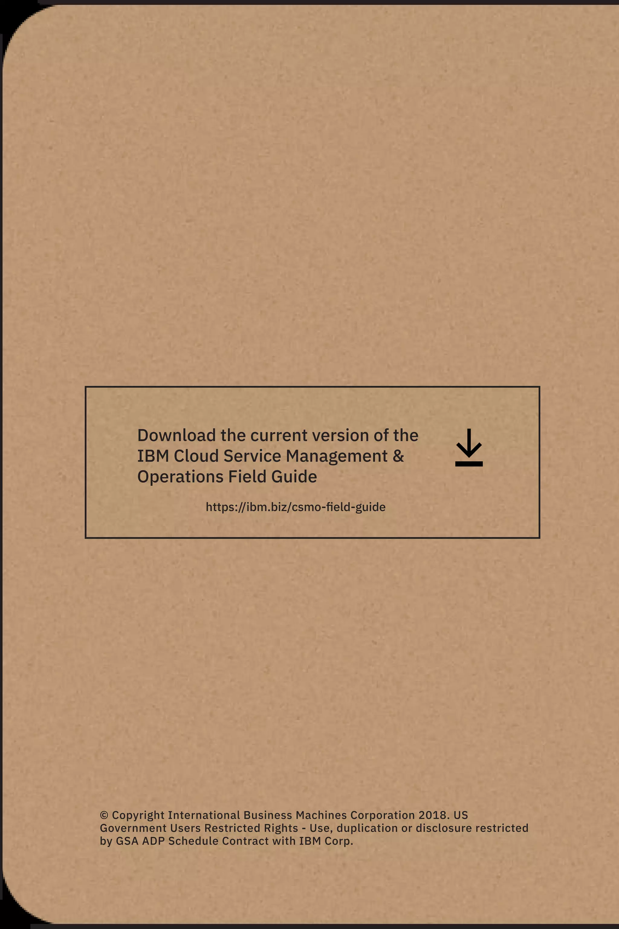 IBM Cloud Service Management and Operations Field Guide | PDF
