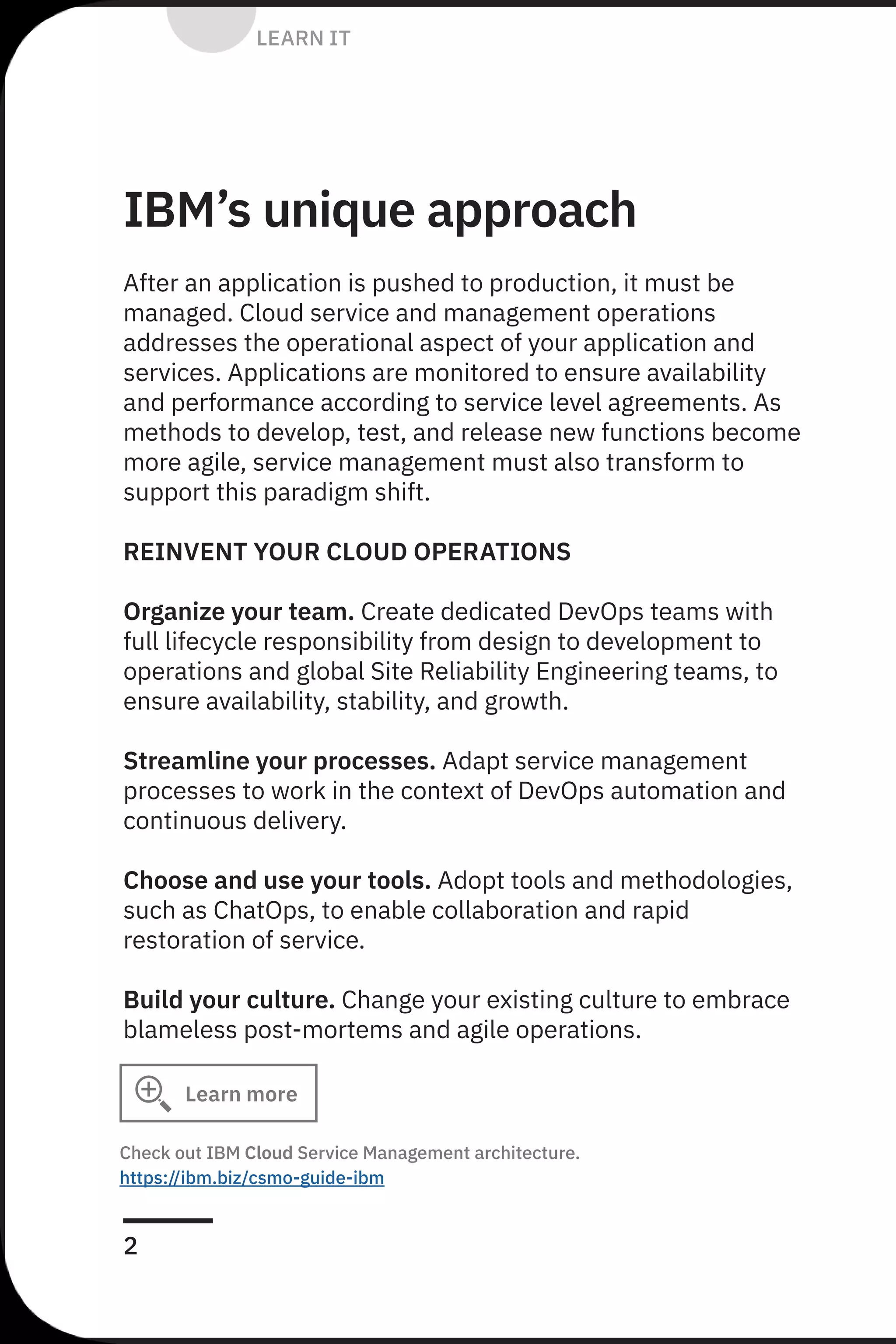 IBM Cloud Service Management and Operations Field Guide | PDF