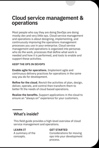 IBM Cloud Service Management and Operations Field Guide | PDF