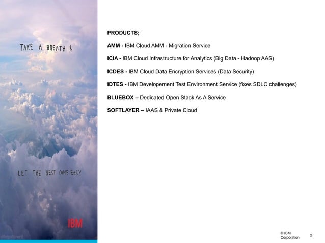 IBM Cloud Solutions Customer Deck | ODP | Cloud Computing | Internet