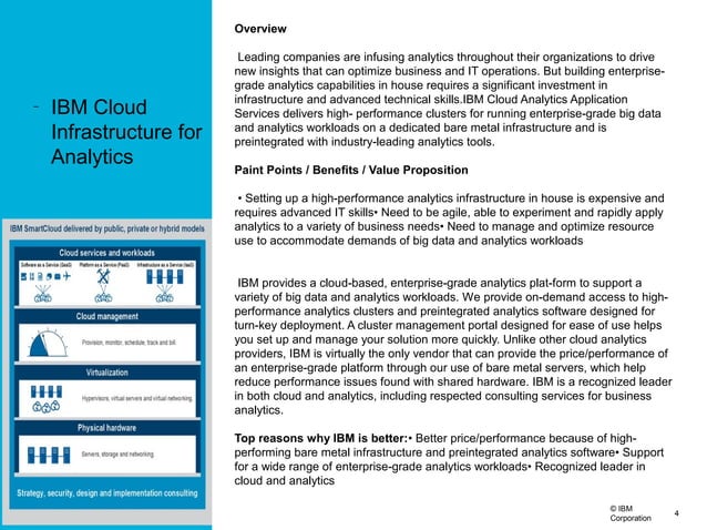 IBM Cloud Solutions Customer Deck | ODP | Cloud Computing | Internet