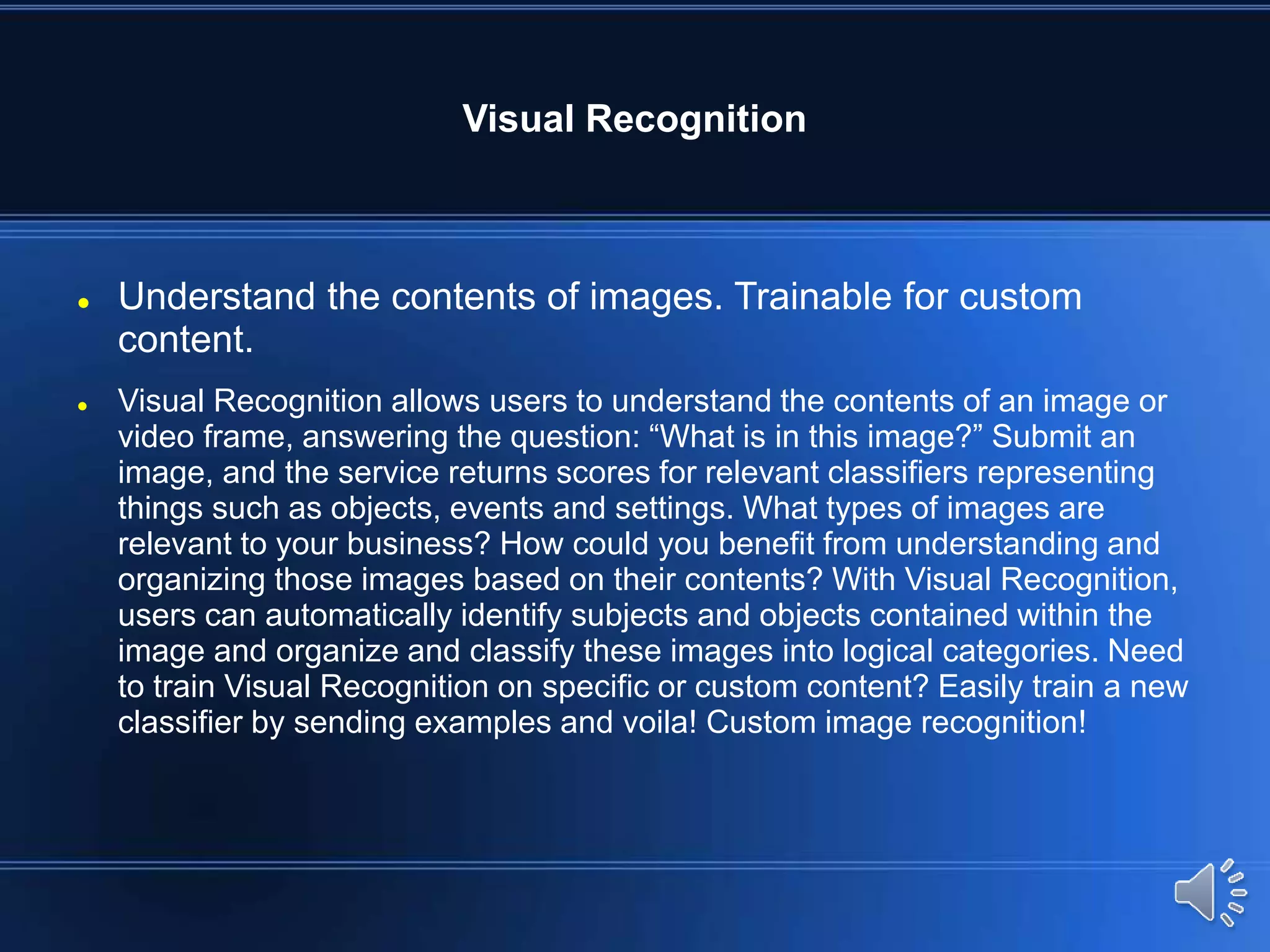 IBM cognitive service introduction | PPT