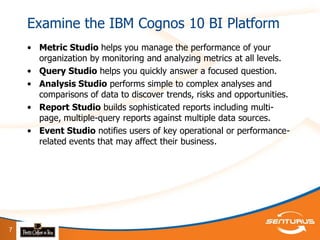 IBM Cognos 10.1 User Interface Tools Overview | PDF