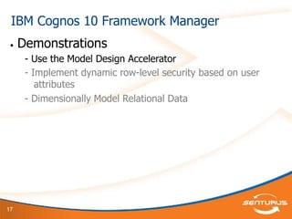 IBM Cognos 10 Framework Manager in Action | PPT