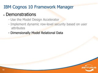 IBM Cognos 10 Framework Manager in Action | PPT