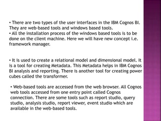 Ibm cognos administration training ppt | PPTX