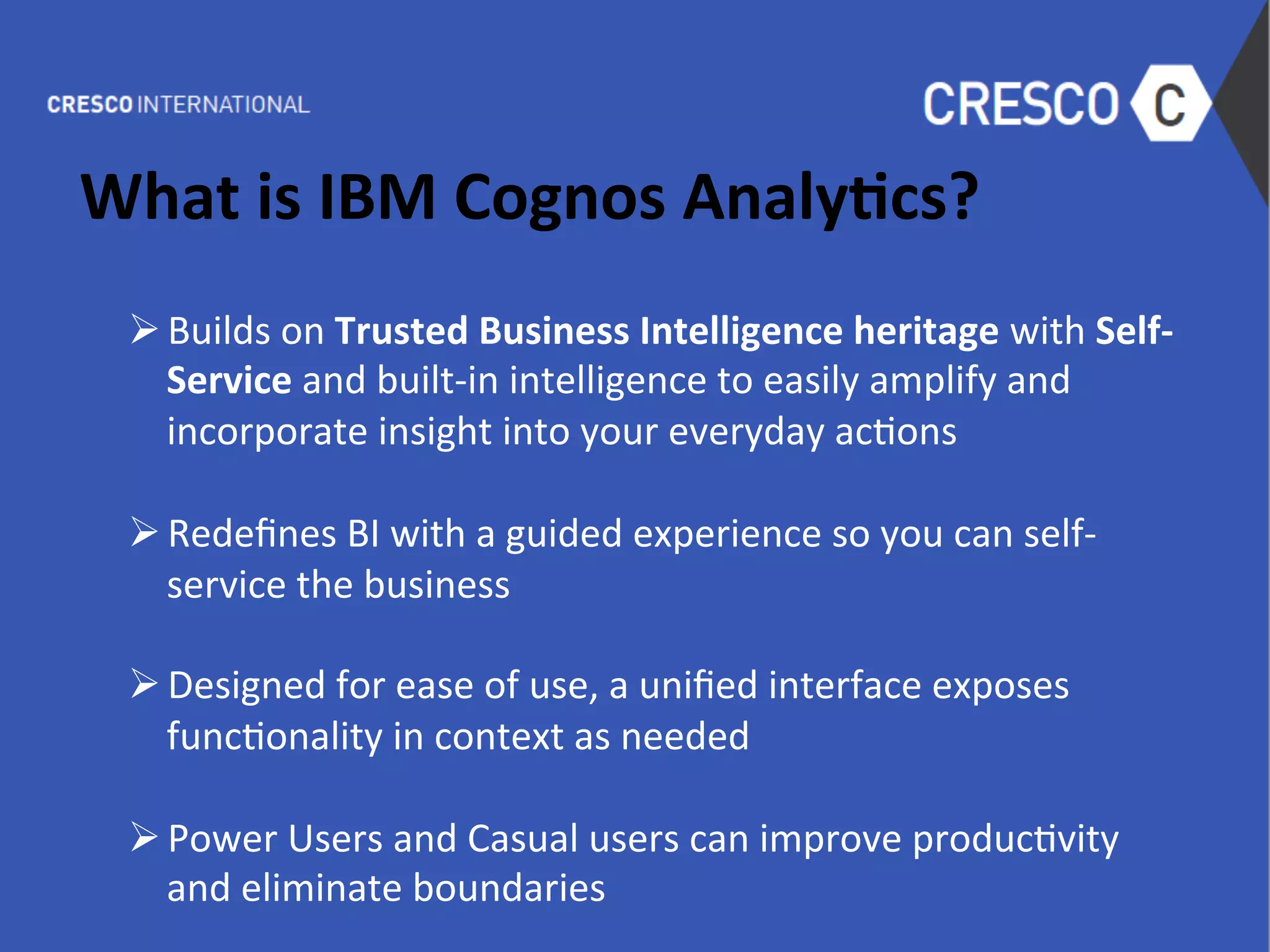 IBM Cognos Analytics - Cognos Business Intelligence version 11 | PDF | Cloud Computing | Internet