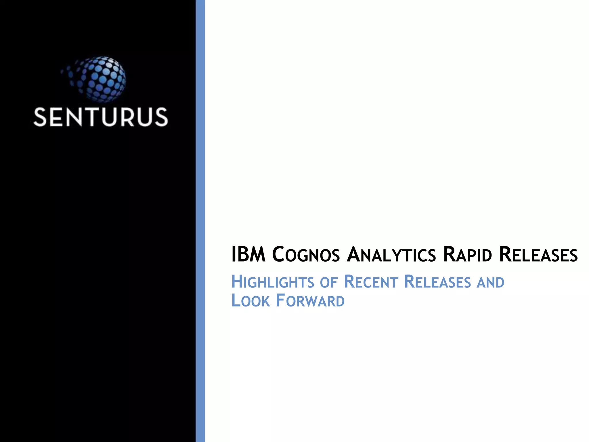 IBM Cognos Analytics Reporting vs. Dashboarding: Matching Tools to Business Requirements | PPT