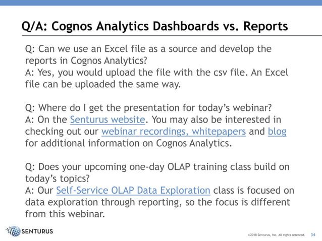 IBM Cognos Analytics Reporting vs. Dashboarding: Matching Tools to ...